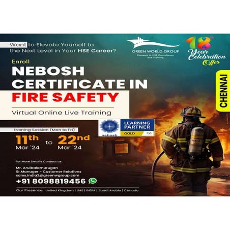 Crafting a structured study Plan - Nebosh in Fire Safety in Chennai.pdf ...