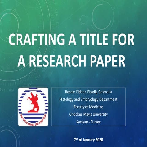 Crafting a title for a research paper | PPTX