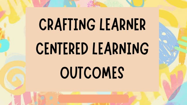 Learning targets for performance and product-ORIENTED assessment.pptx ...