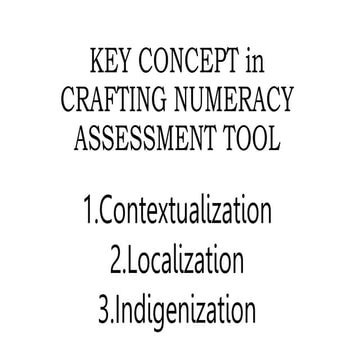 CRAFTING NUMERACY ASSESSMENT TOOL .pptx