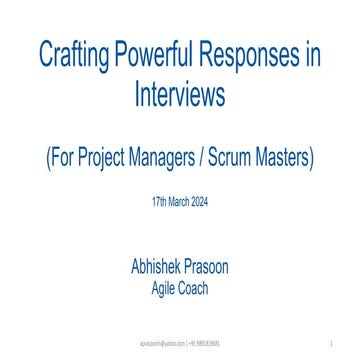 Crafting Powerful Responses in PM Interviews | PPTX