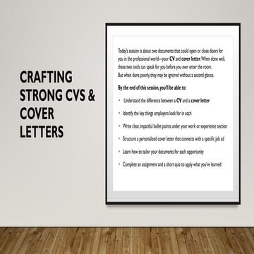 CRAFTING STRONG CVS & COVER LETTERS_Build Your Best Self (BYBS ...