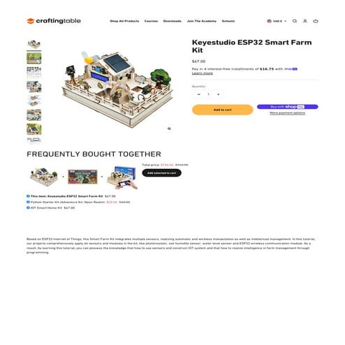 Keyestudio ESP32 Smart Farm Kit | CraftingTable | PDF