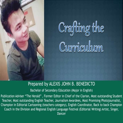 Crafting the curriculum | PPTX