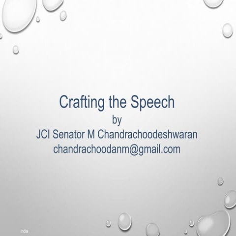 Crafting the speech | PPT