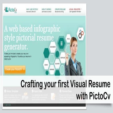 Crafting your first visual resume with picto cv | PPT