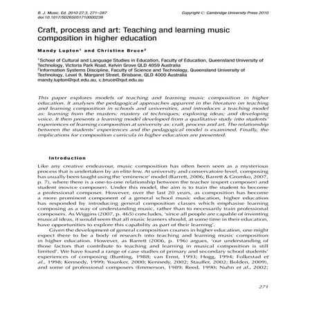 Craft process and art | PDF