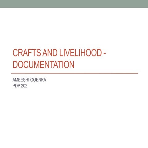 Crafts and livelihood documentation | PDF | Personal Taxes | Personal Finance
