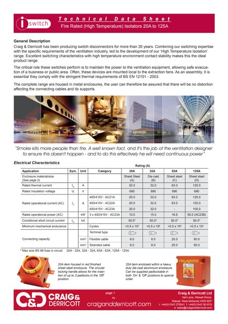 Zone 1 & 2 Isolators - ATEX Certified Isolators, 16Amp | PDF