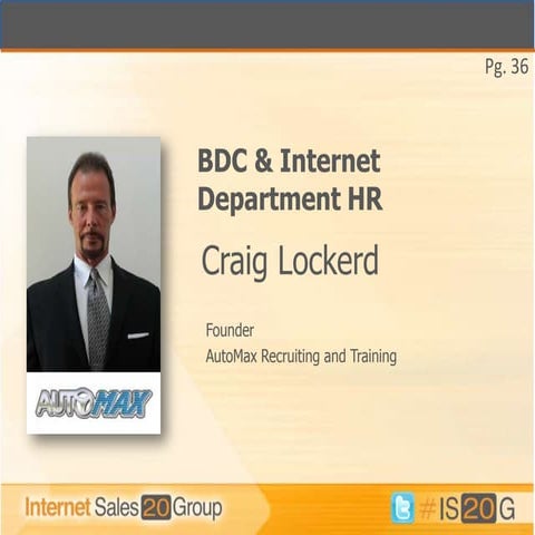 Craig Lockerd "BDC & Internet Department HR" | PPT