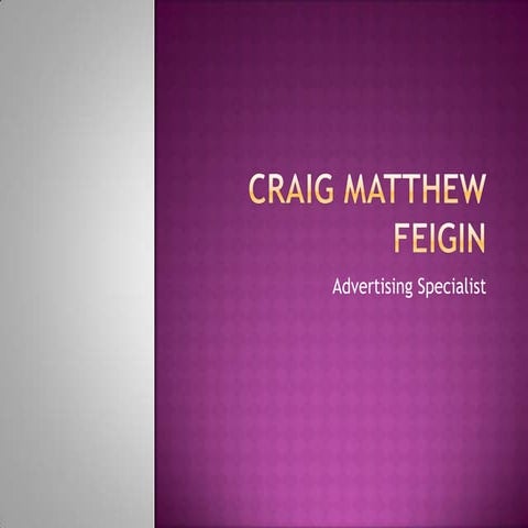 Craig Matthew Feigin | PPTX