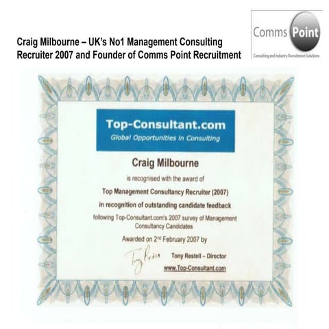 Craig Milbourne - No1 Award Winning Recruiter | PPTX