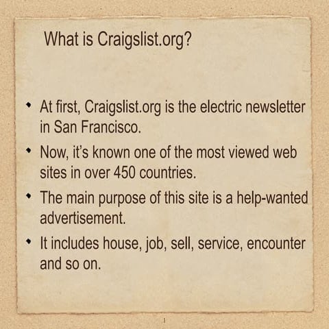 week13_Craigslist | PDF