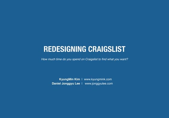 Craigslist Redesign | PPT