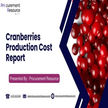 Cranberries Cost Report by Procurement Resource | PDF