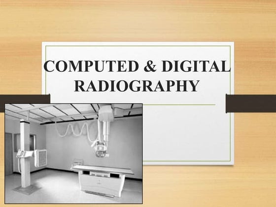 Computed radiography and digital radiography- CR/DR | PPTX
