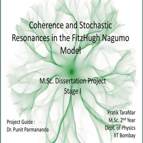 Coherence And Stochastic Resonances In Fitz Hugh Nagumo Model Ppt