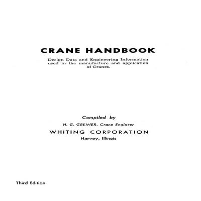 Crane handbook | PDF