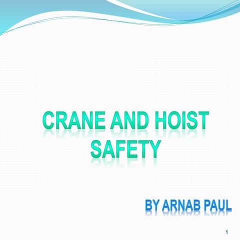Crane Safety Training Presentation | PPTX