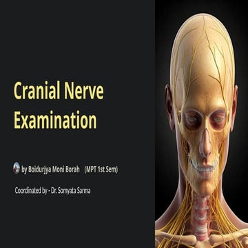 Cranial Nerve Examination : A Comprehensive Guide | PPTX