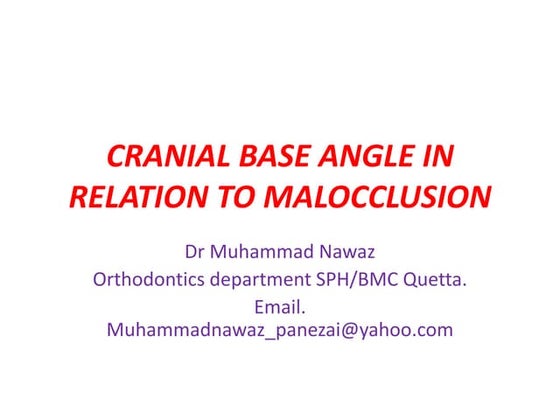 Cephalometric landmarks | PPT