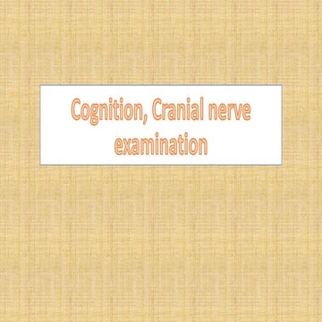 Cognistat | PDF