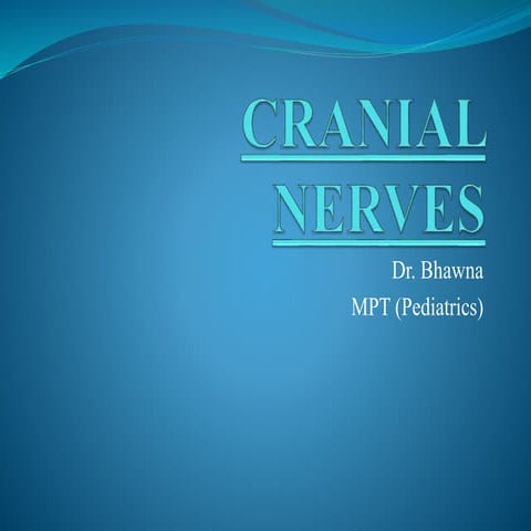 Cranial nerves | PPTX