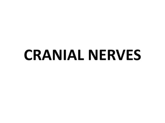 Cranial Nerve Examination | PPT