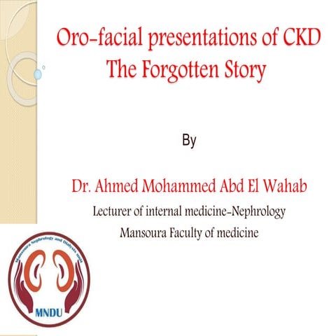 Cranifacial apects of ckd | PPTX