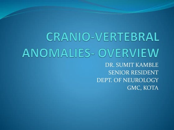 Craniovertebral anomalies | PPT
