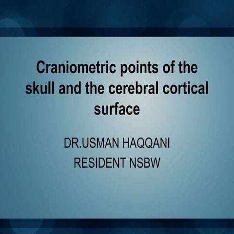 Craniometric points | PPTX