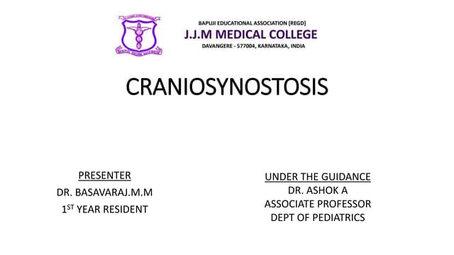Craniosynostosis | PPTX