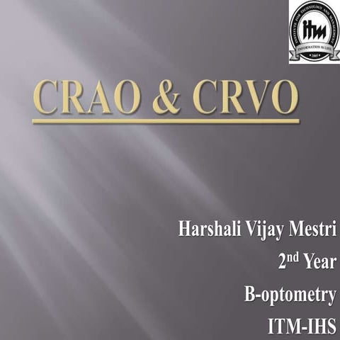 CRAO AND CRVO | PPTX