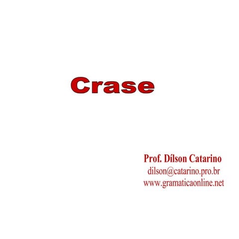 Aula sobre crase | PPT