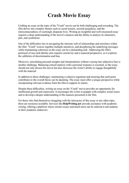 Forrest Gump Essay. Alamance Community College | PDF