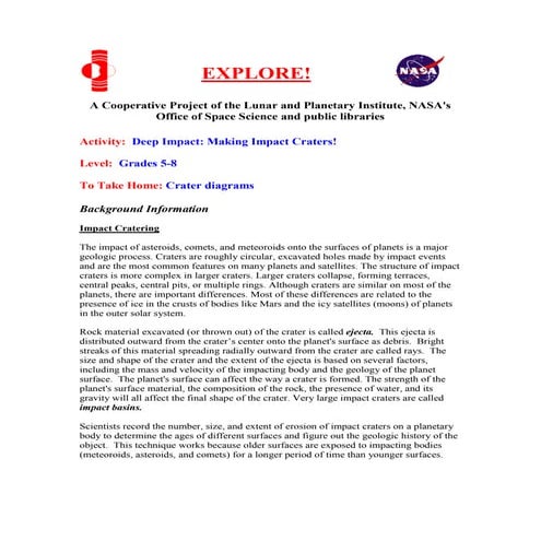 Formation of Impact Craters in Sand | PDF