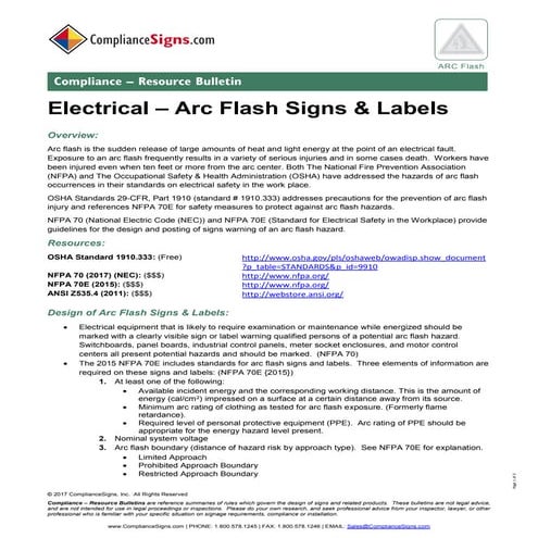 Arc Flash Flyer | DOCX