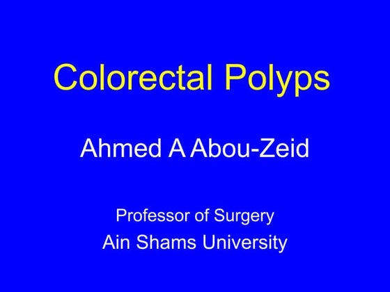 Colorectal polyps | PPT