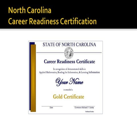Career Readiness Certificate | PPT