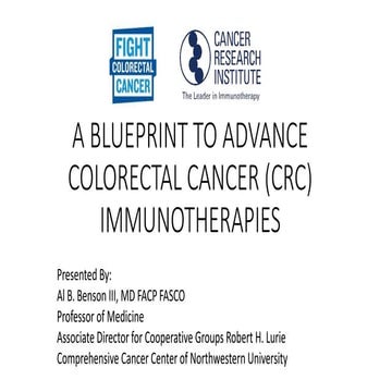 CRC Immunotherapy Call-on Congress 2017 Al Benson | PPT