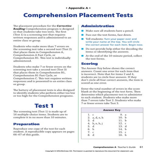 Cr comp placement_test | PDF