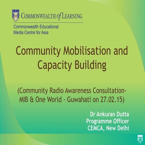 Community Mobilisation and Capacity Building | PPTX