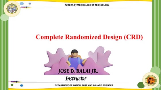 Completely randomized design | PPTX | Chemistry | Science