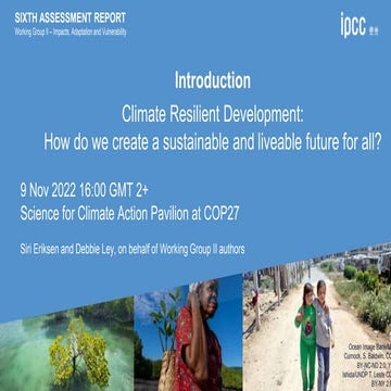 Climate Resilient Development: How to make shifts towards a sustainable ...