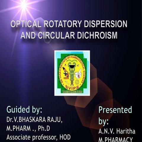 ORD & CD Spectroscopy | PPTX