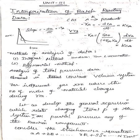 CRE-1-Interpretation of Batch Reactor Data. unit 3.pdf