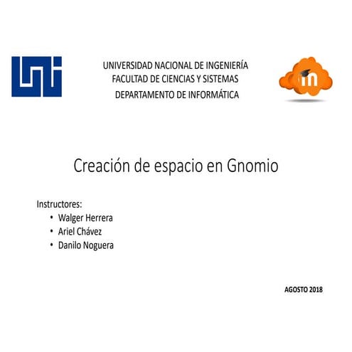 Creacion de espacio Moodle en Gnomio | PDF