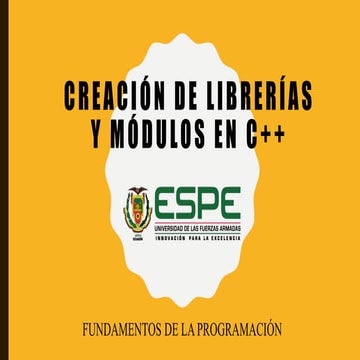 Creacion de librerias y modulos | PPTX