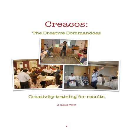 Creacos Creativity Training | PDF