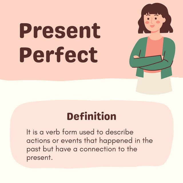 Present Perfect infographic - Basic English | PDF